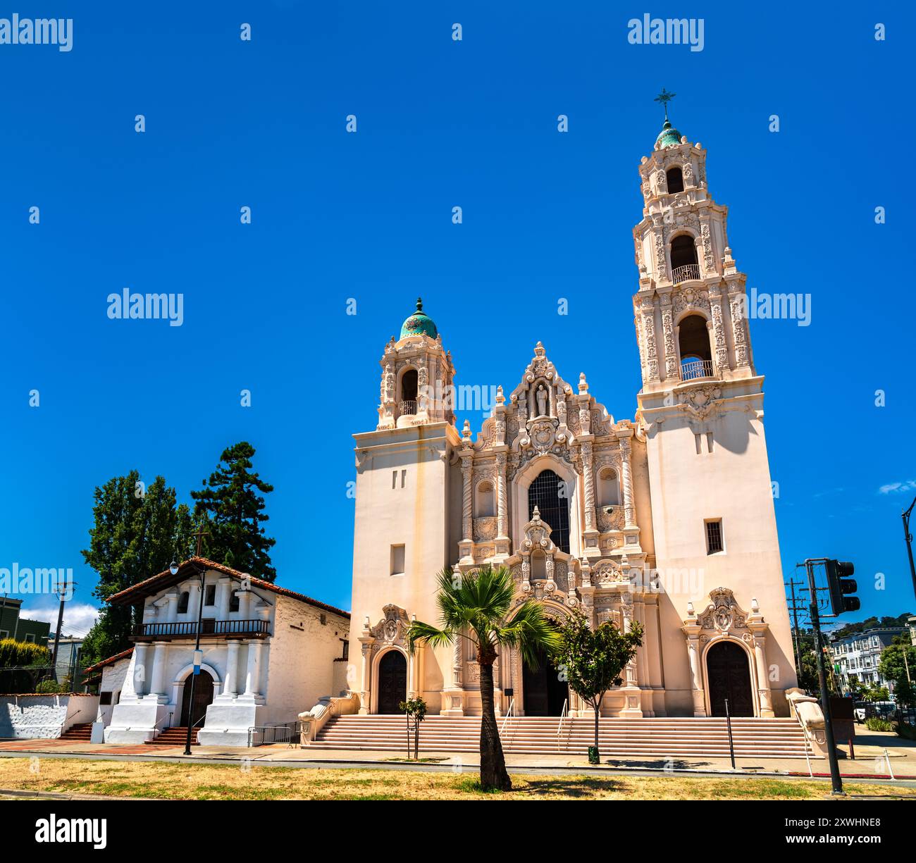 Mission Dolores or Mission San Francisco de Asis in San Francisco, a ...