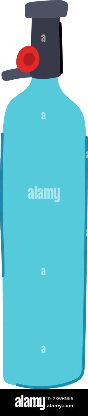 tank diving cylinder cartoon vector illustration Stock Vector Image ...