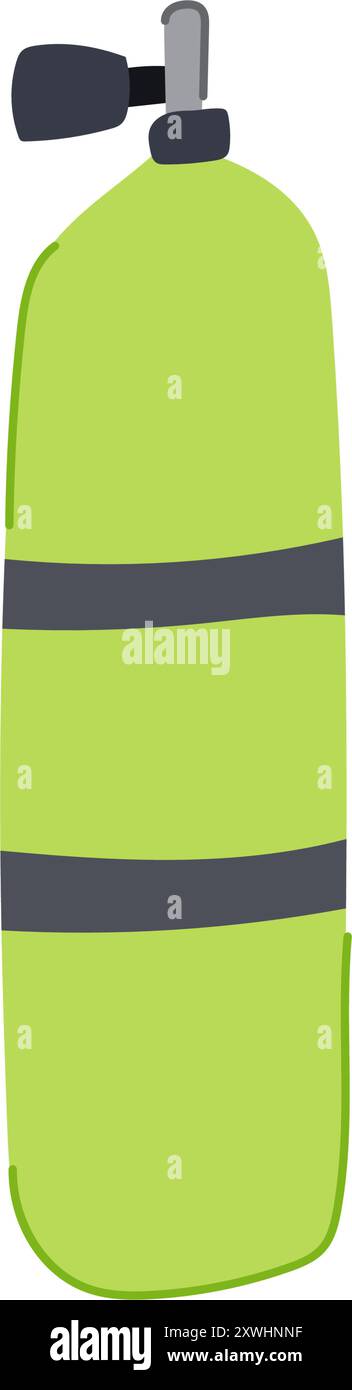 air diving cylinder cartoon vector illustration Stock Vector Image ...