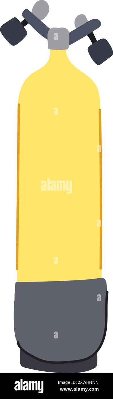 regulator diving cylinder cartoon vector illustration Stock Vector ...