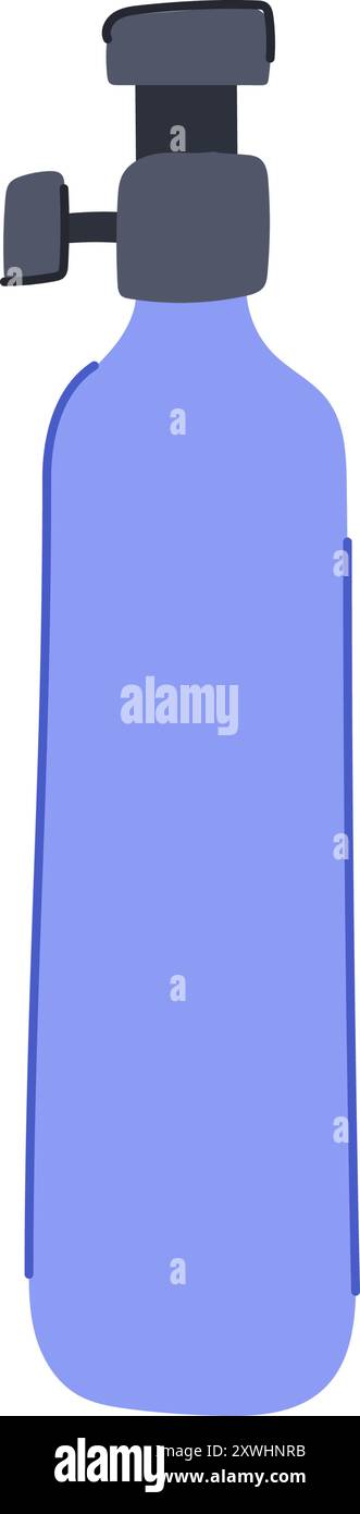 buoyancy diving cylinder cartoon vector illustration Stock Vector Image ...