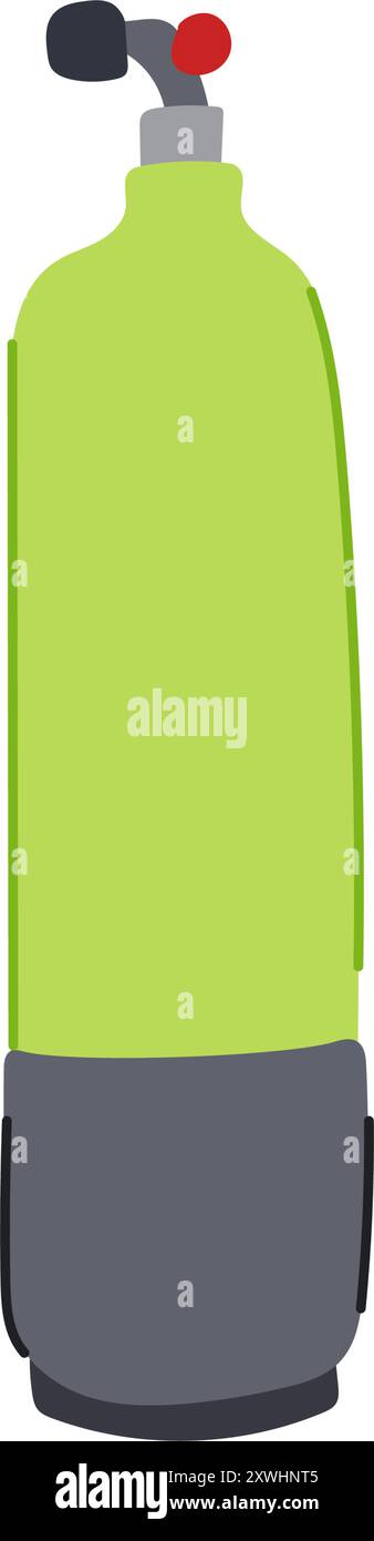 depth diving cylinder cartoon vector illustration Stock Vector Image ...