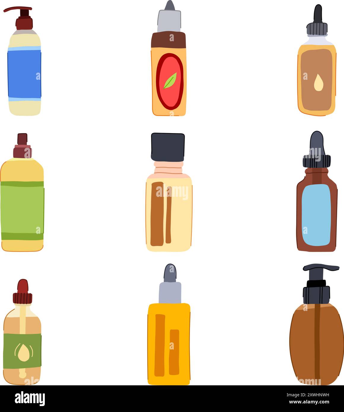 massage oil set cartoon vector illustration Stock Vector Image & Art ...