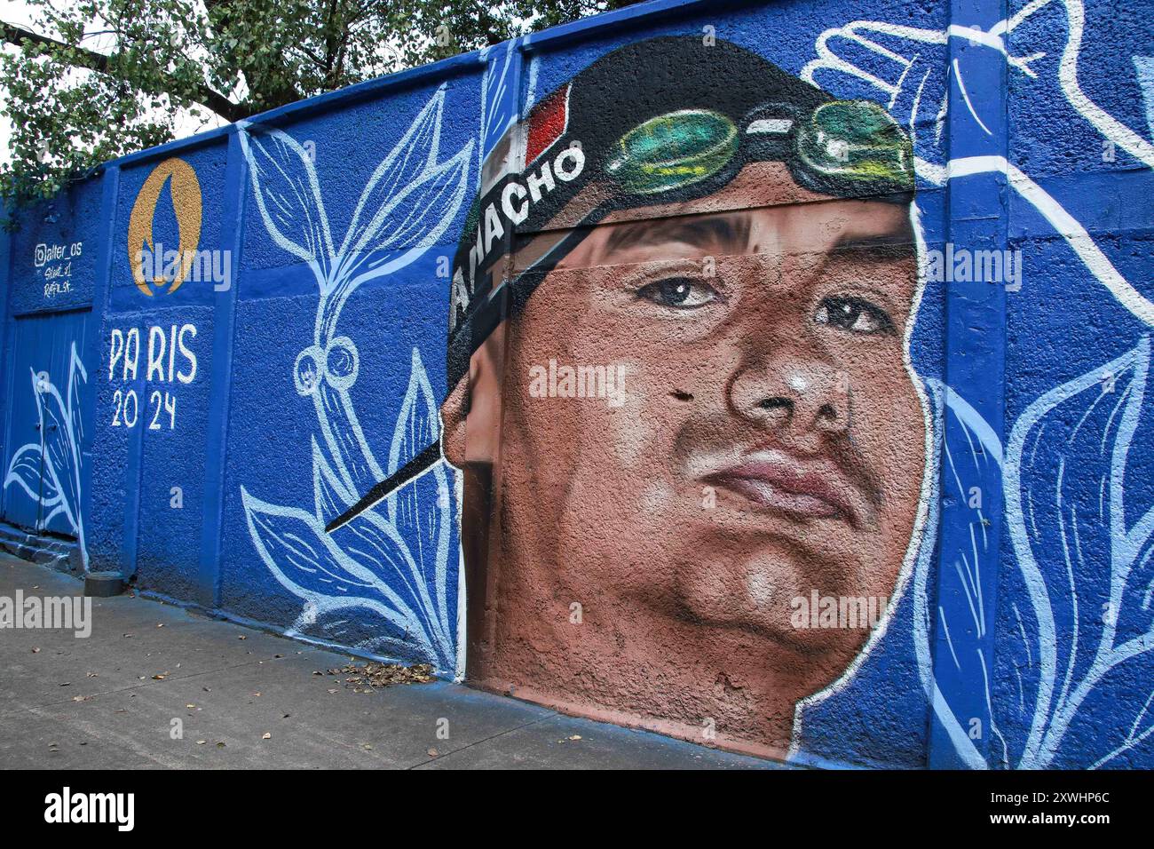 Mexican Paralympic Athletes Mural A wall is seen painted with portraits ...