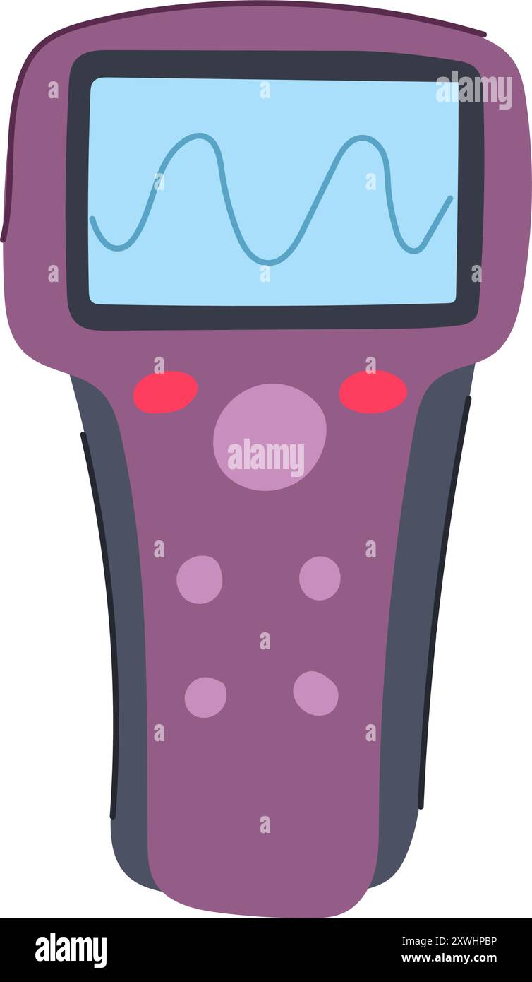 amplitude oscillograph cartoon vector illustration Stock Vector Image ...