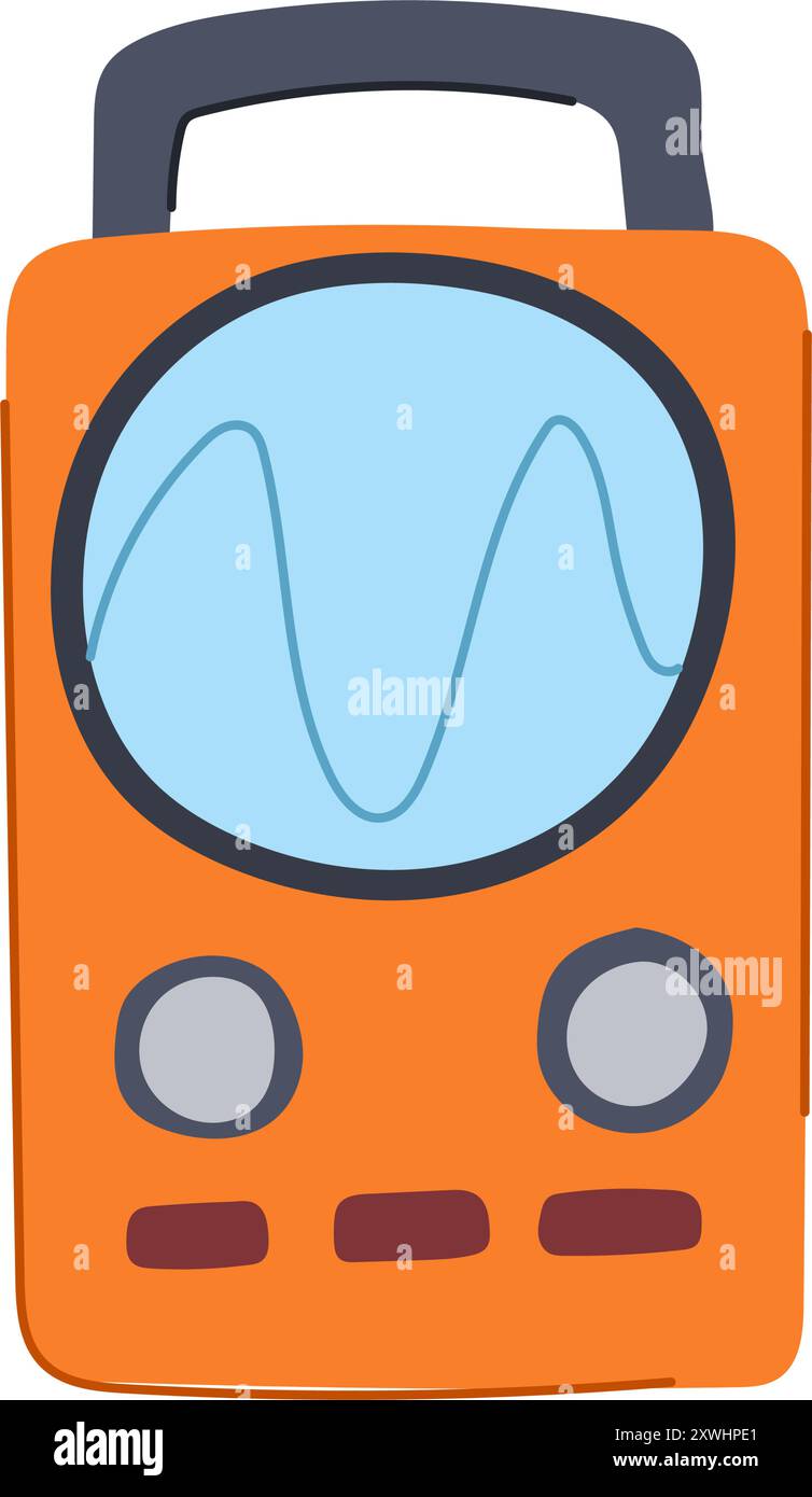 waveform oscillograph cartoon vector illustration Stock Vector Image ...