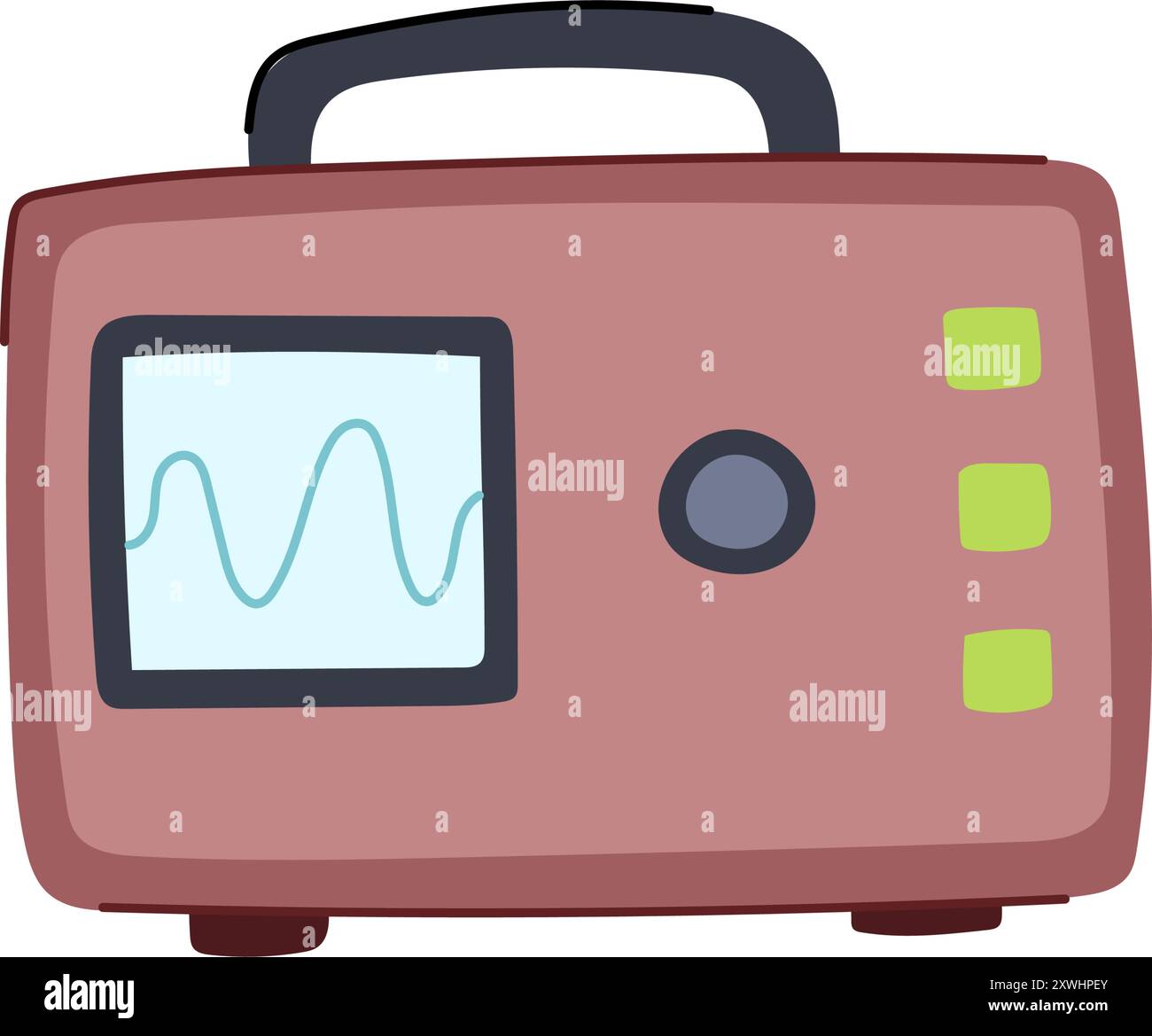 signal oscillograph cartoon vector illustration Stock Vector Image ...