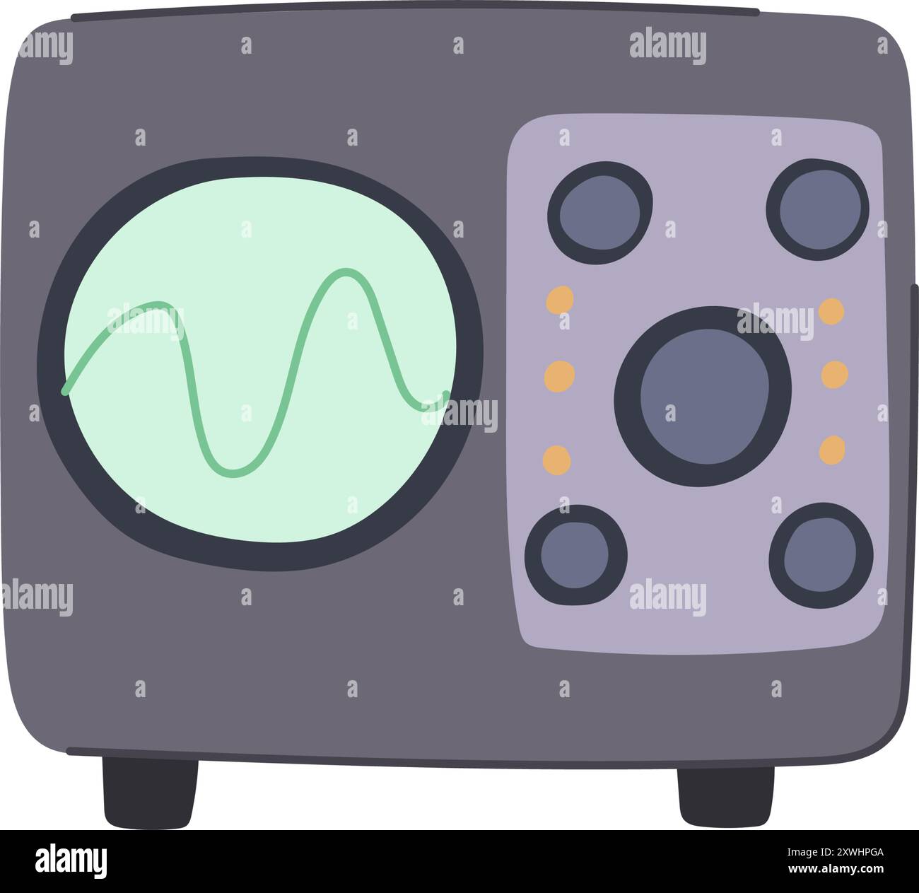 measurement oscillograph cartoon vector illustration Stock Vector Image ...