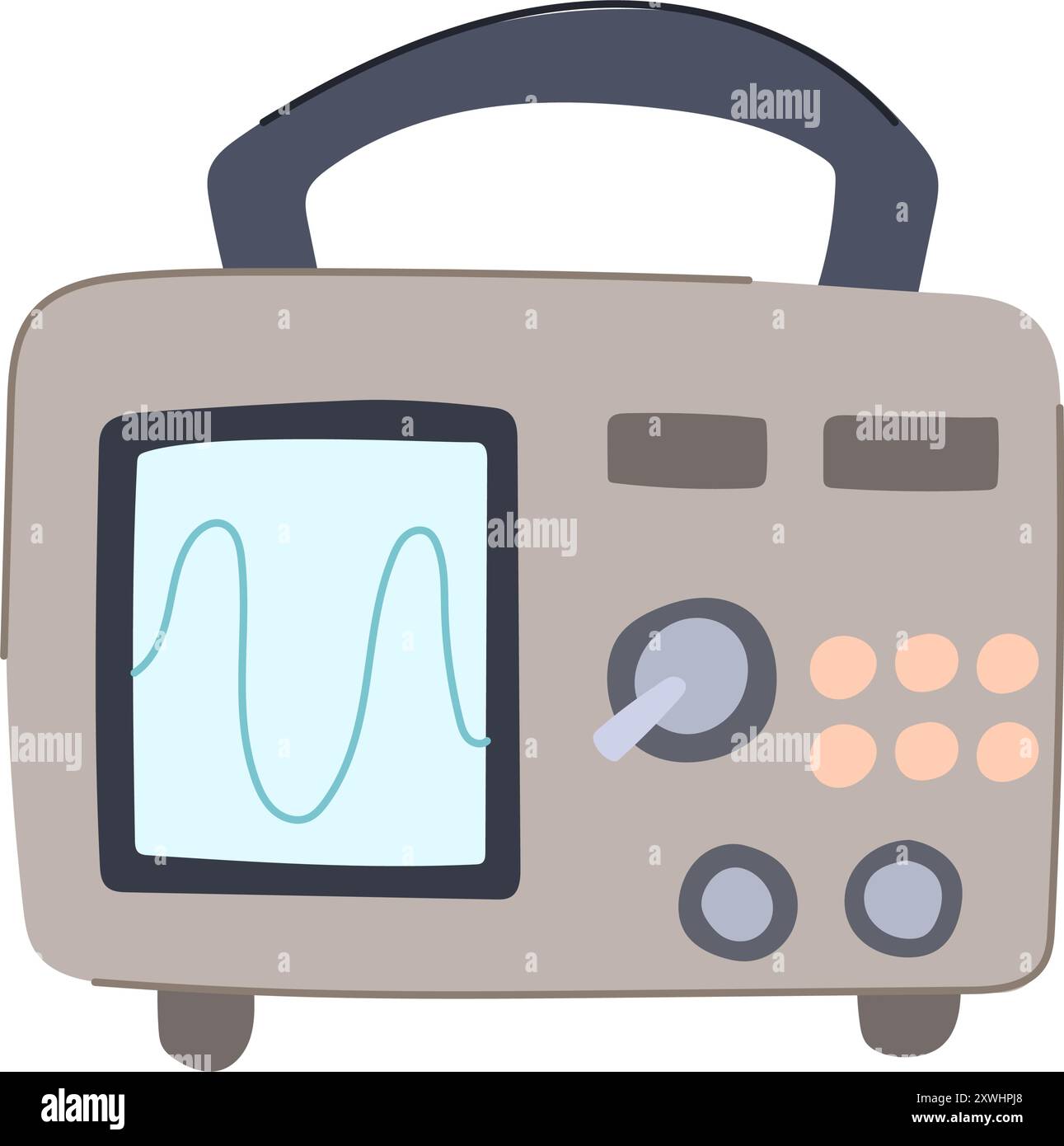 testing oscillograph cartoon vector illustration Stock Vector Image ...