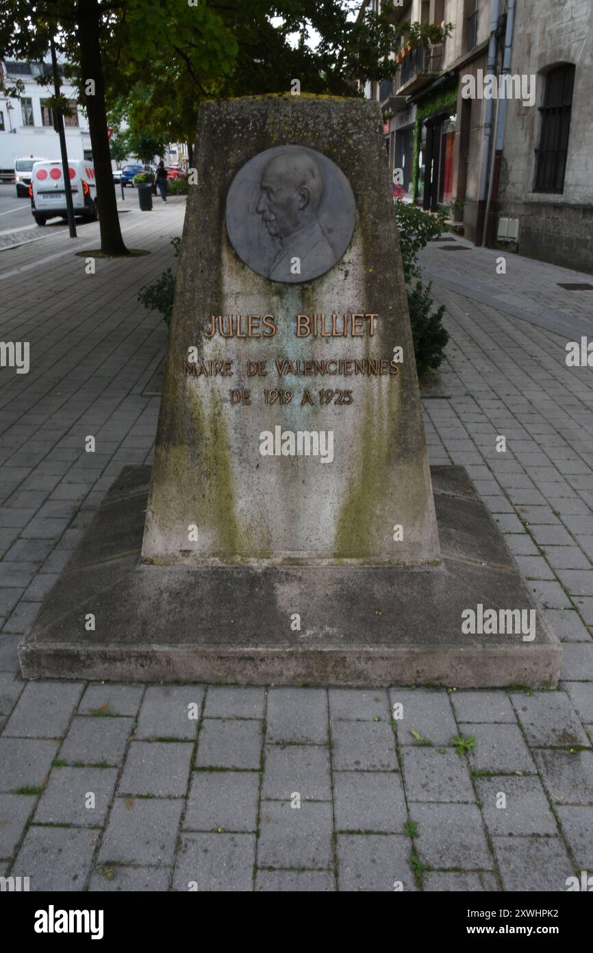 Monument à Valenciennes JULES BILLIET MAIRE DE VALENCIENNES DE 1919 À ...