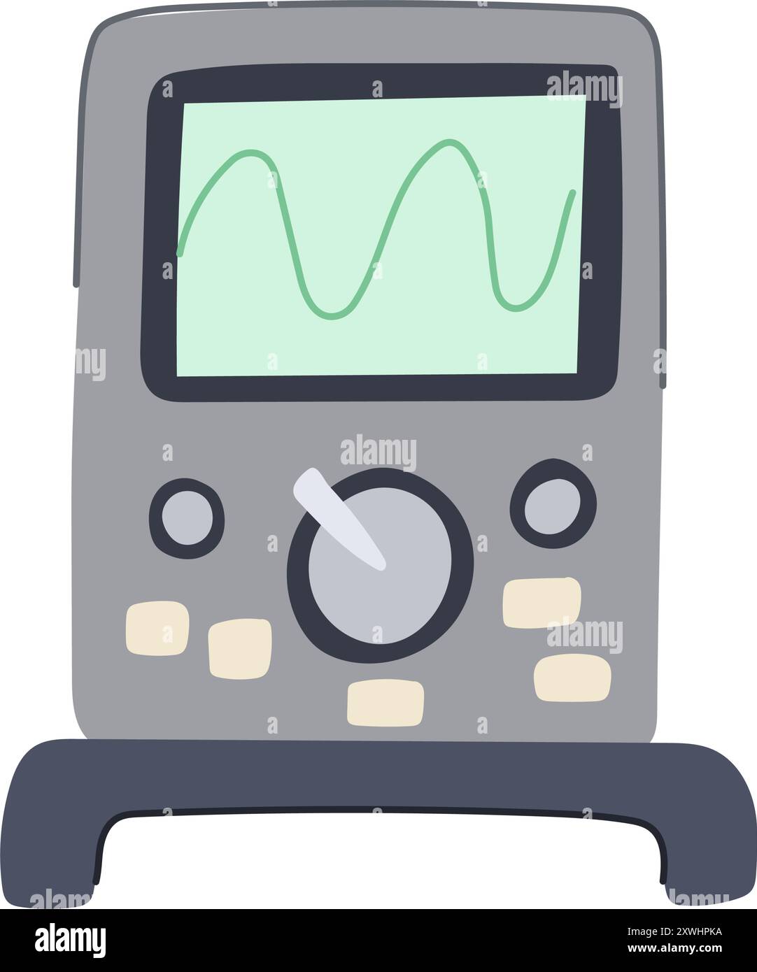 electronics oscillograph cartoon vector illustration Stock Vector Image ...