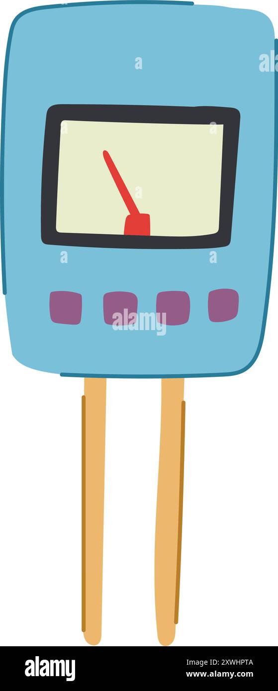 measurement ph meter cartoon vector illustration Stock Vector Image ...