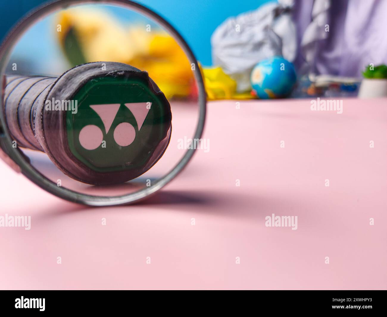 Perak,Malaysia-August 19 2024: Yonex racket logo closeup with ...