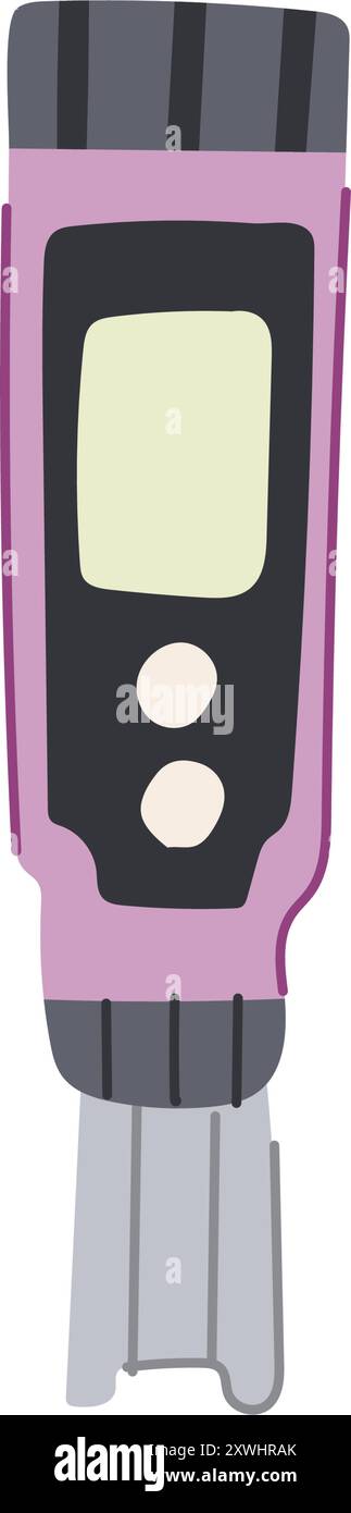 alkalinity ph meter cartoon vector illustration Stock Vector Image ...