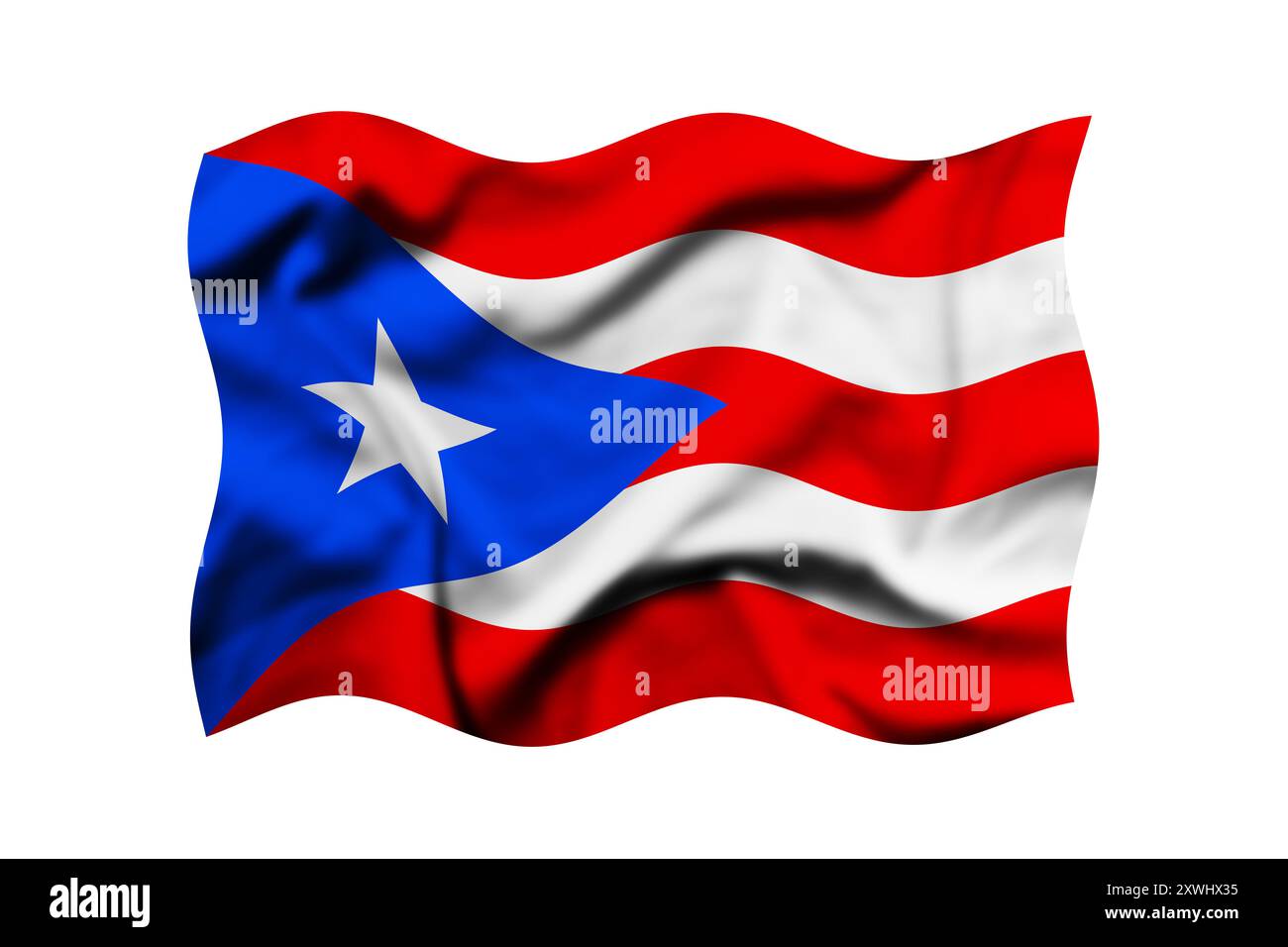 Puerto Rican Flag Waving Drawing