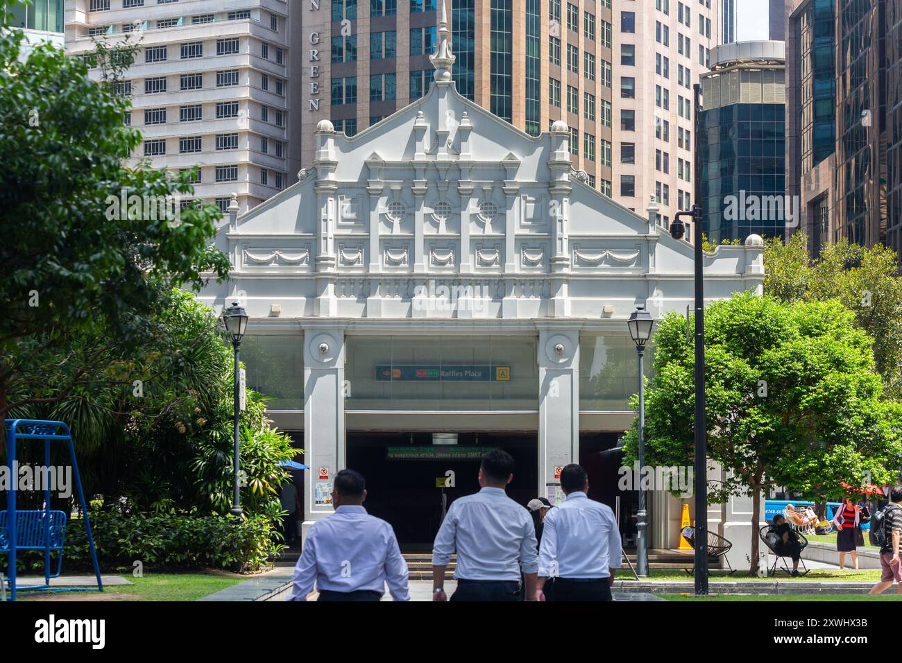 19 Aug 2024. CBD, Raffles Place train station architecture design in ...