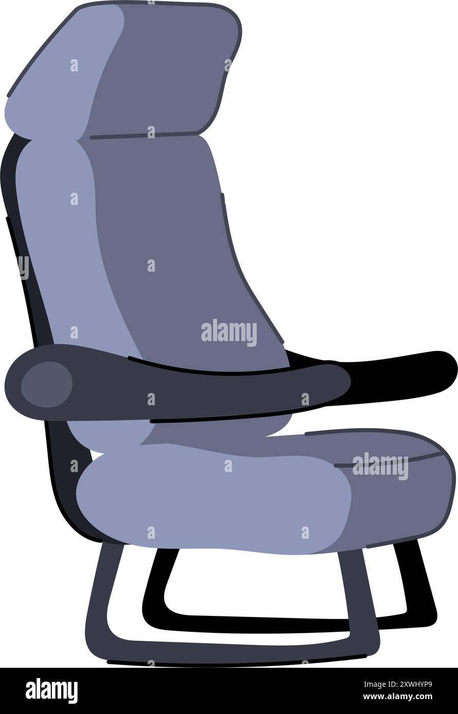 legroom seat airplane cartoon vector illustration Stock Vector Image ...