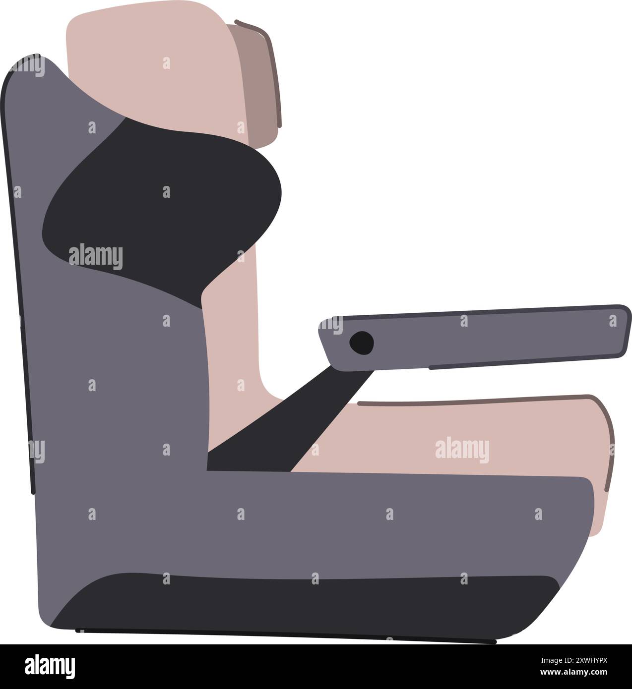 comfort seat airplane cartoon vector illustration Stock Vector Image ...