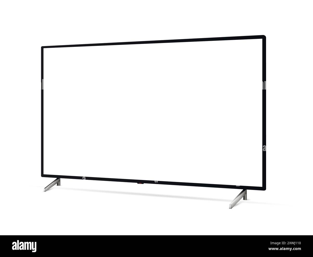 Realistic tv screen. Smart tv mockup. Blank television template. Vector ...