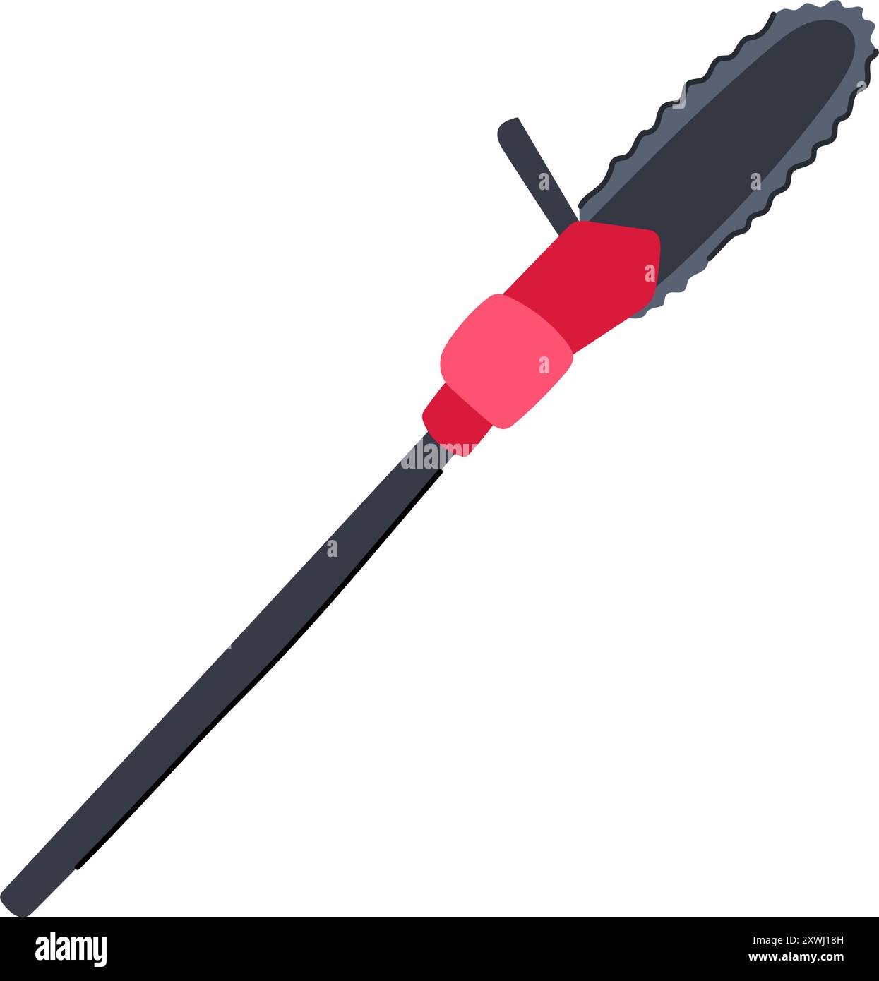 chainsaw tree trimmer cartoon vector illustration Stock Vector Image ...