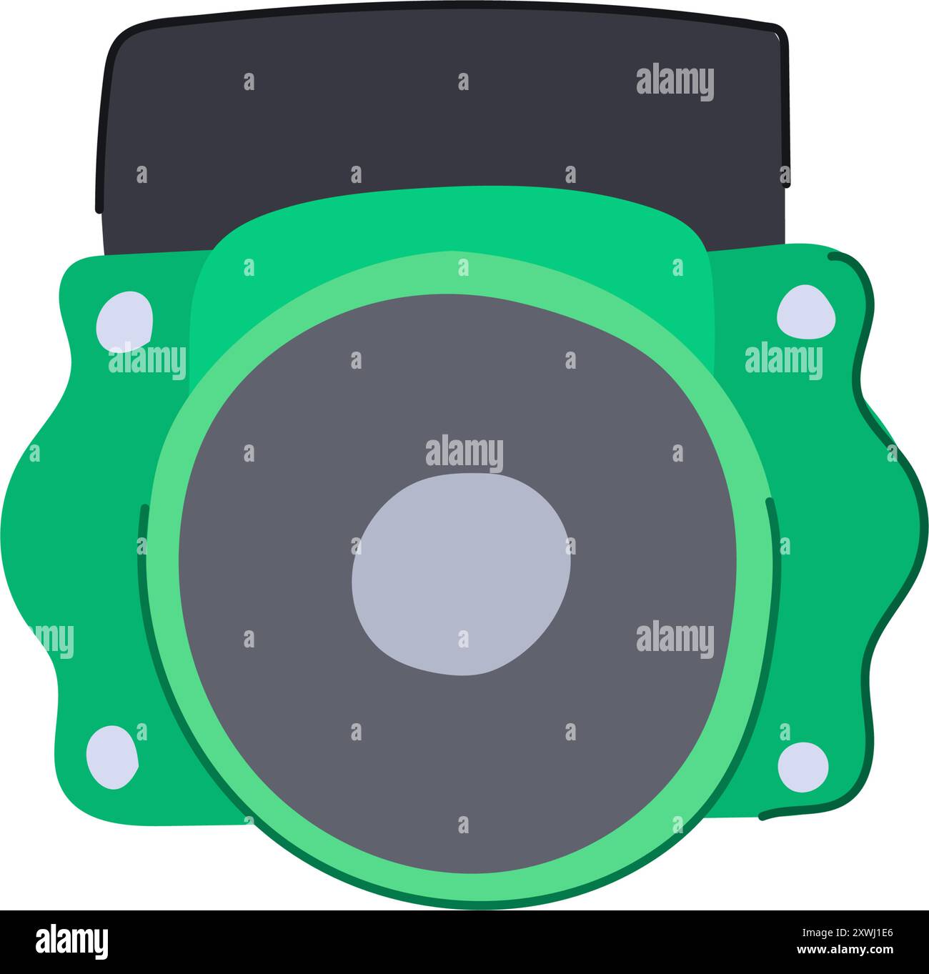 efficiency water circulation pump cartoon vector illustration Stock ...