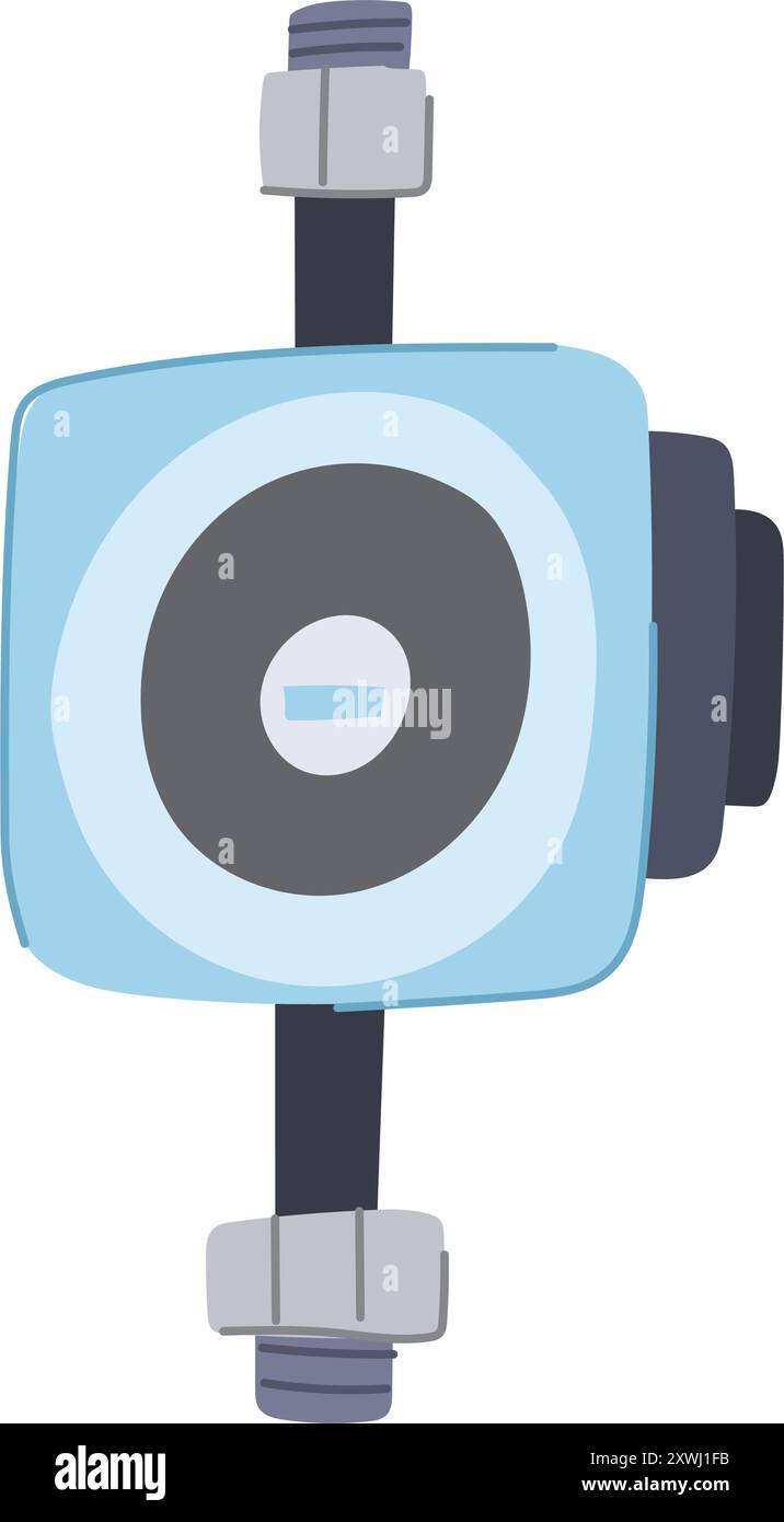 pressure water circulation pump cartoon vector illustration Stock ...