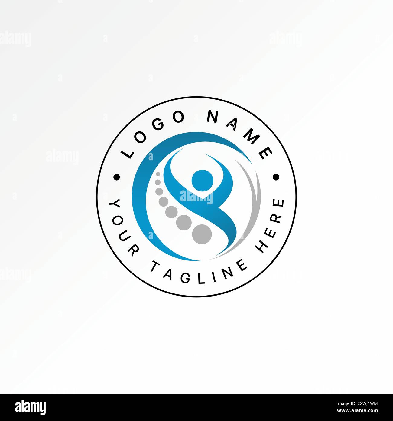 Logo design graphic concept creative premium vector stock abstract unique swoosh art active body ...