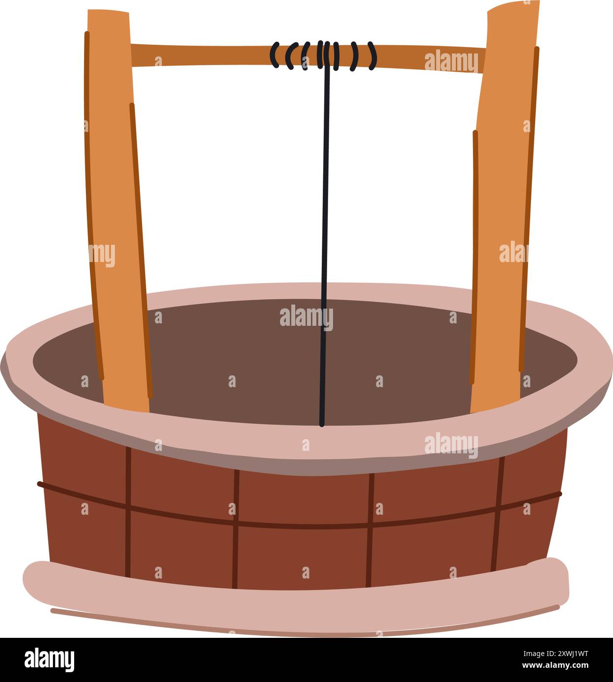 drilling well water cartoon vector illustration Stock Vector Image ...