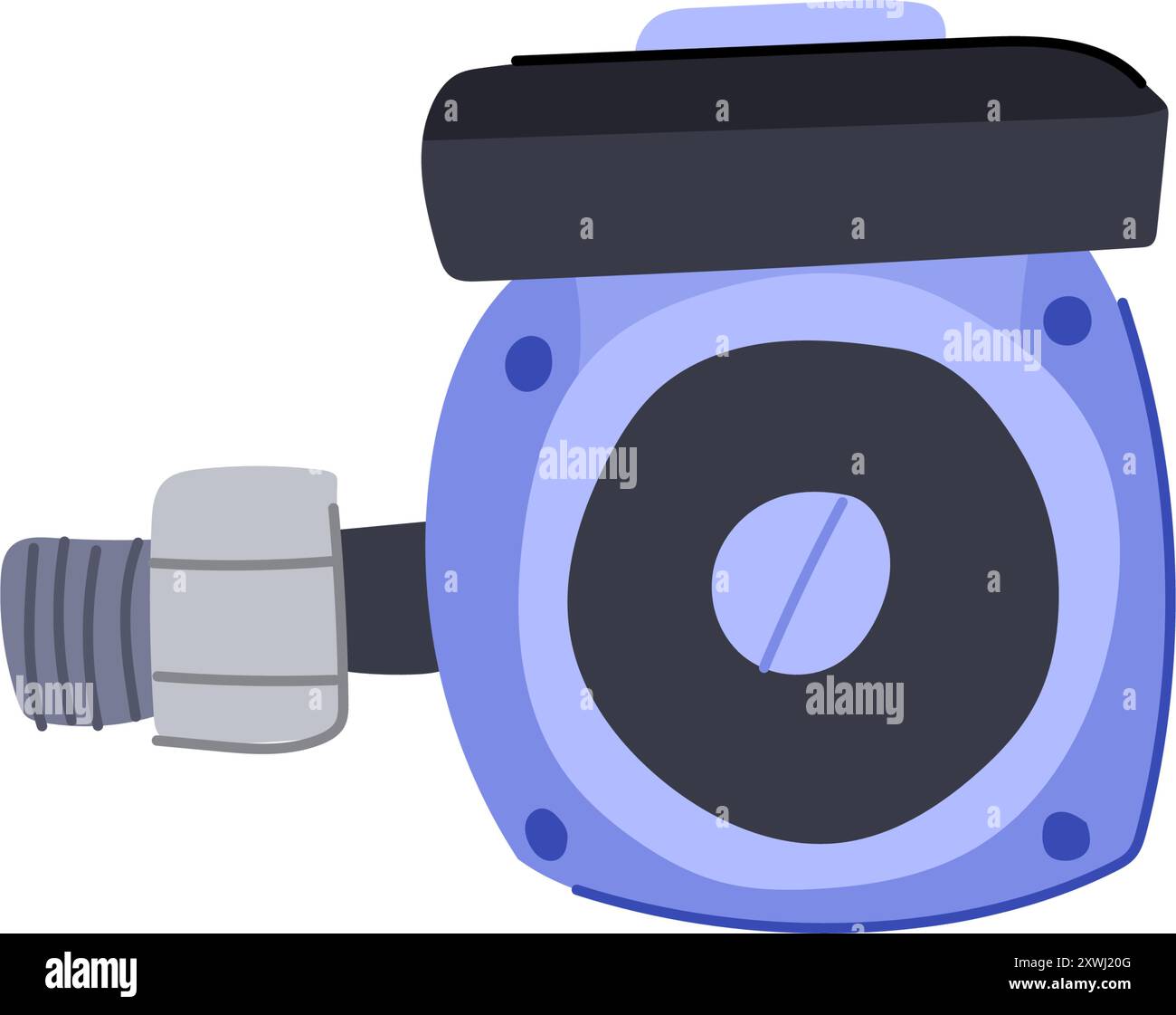 impeller water circulation pump cartoon vector illustration Stock ...