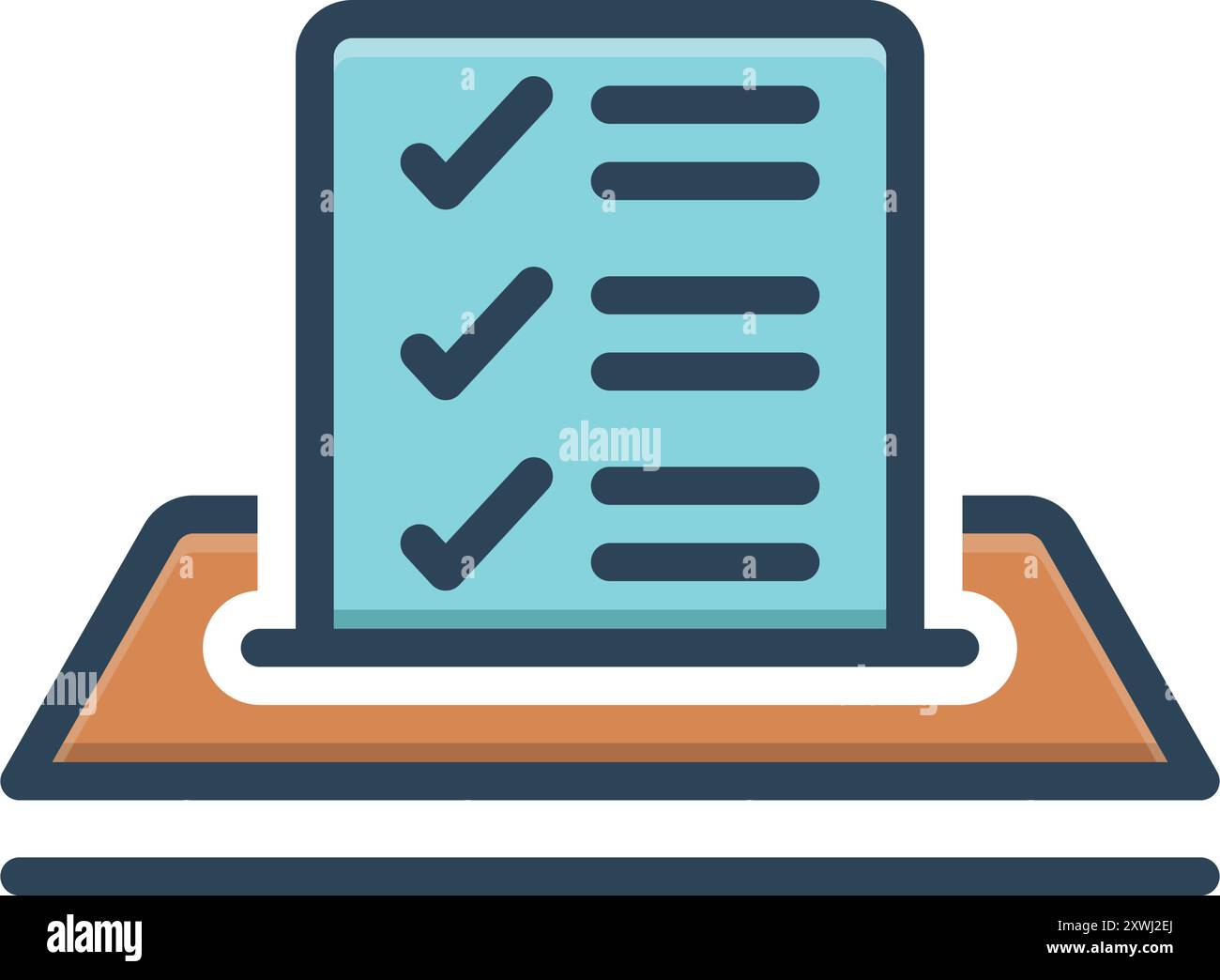 Icon for checkmark, worksheet Stock Vector Image & Art - Alamy