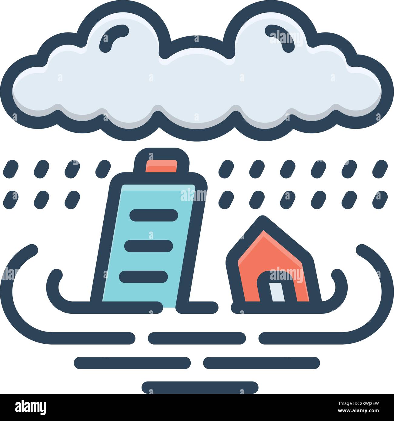 Icon for flooding, disaster Stock Vector Image & Art - Alamy