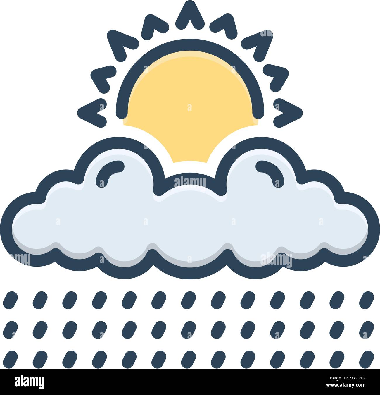 Weather sun rain rainfall Stock Vector Images - Alamy
