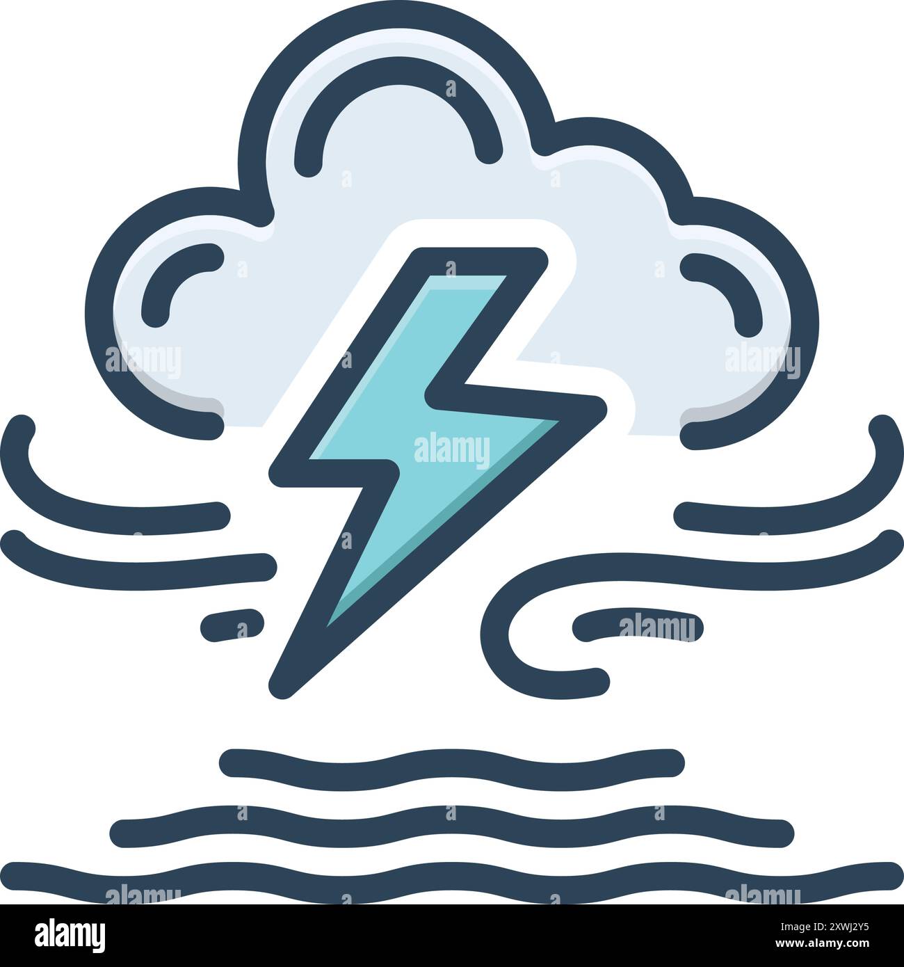 Icon for thunderstorm, typhoon Stock Vector Image & Art - Alamy