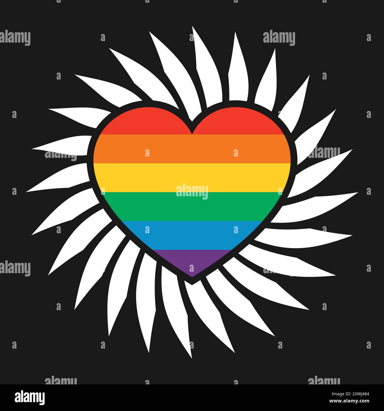 Shining heart pride month Stock Vector Image & Art - Alamy
