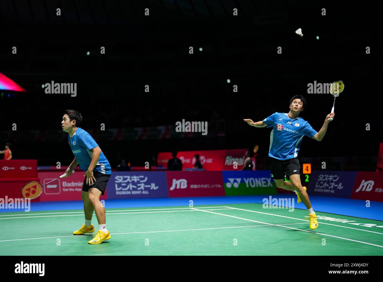 Yokohama, Japan. 20th Aug, 2024. Hoki Takuro/Kobayashi Yugo (R) of ...