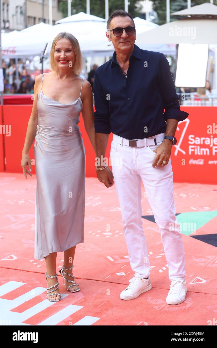 Sarajevo, BiH, 180824. Tanja ribic and Branko Djuric at the red carpet ...