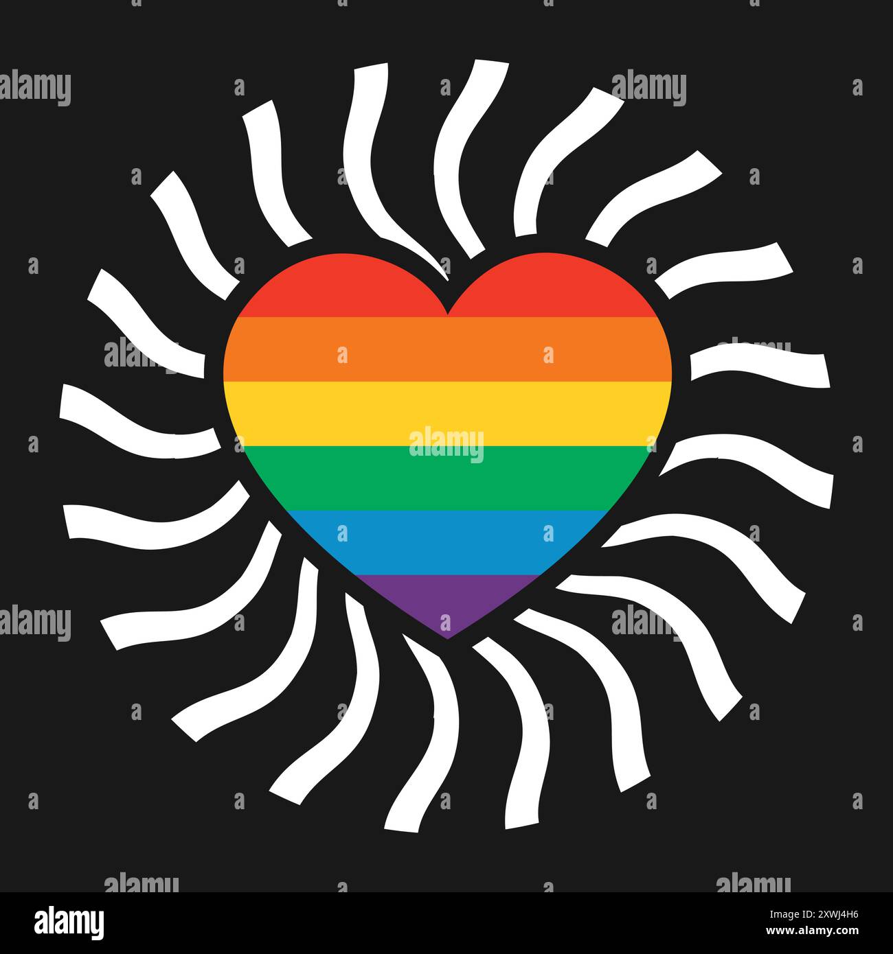 Shining heart pride month Stock Vector Image & Art - Alamy