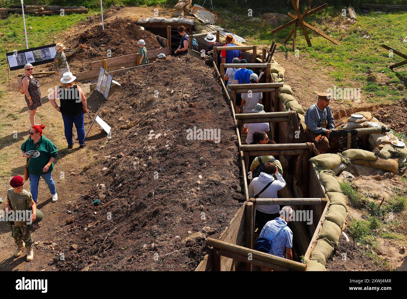 An overhead view of a replica World War 1 trench at The Yorkshire ...