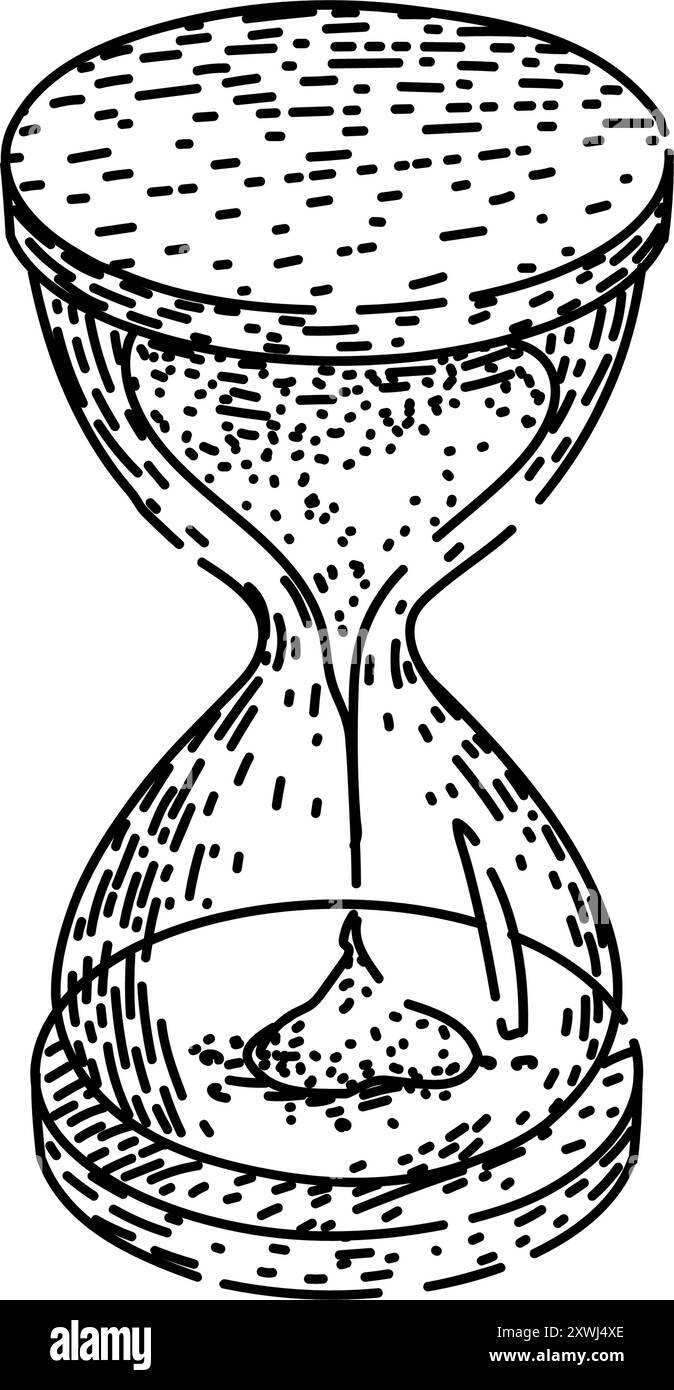 time hourglass sketch hand drawn vector Stock Vector Image & Art - Alamy
