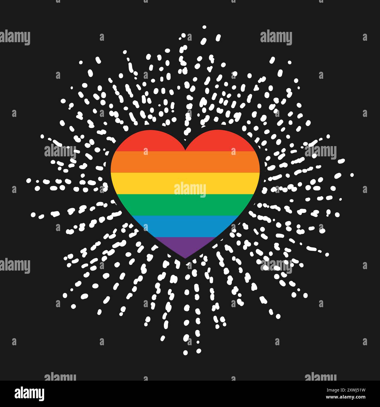 Shining heart pride month Stock Vector Image & Art - Alamy