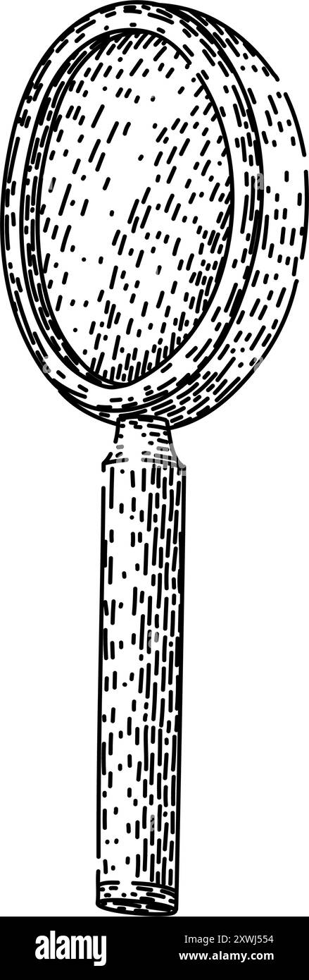 zoom magnyfying glass sketch hand drawn vector Stock Vector Image & Art ...