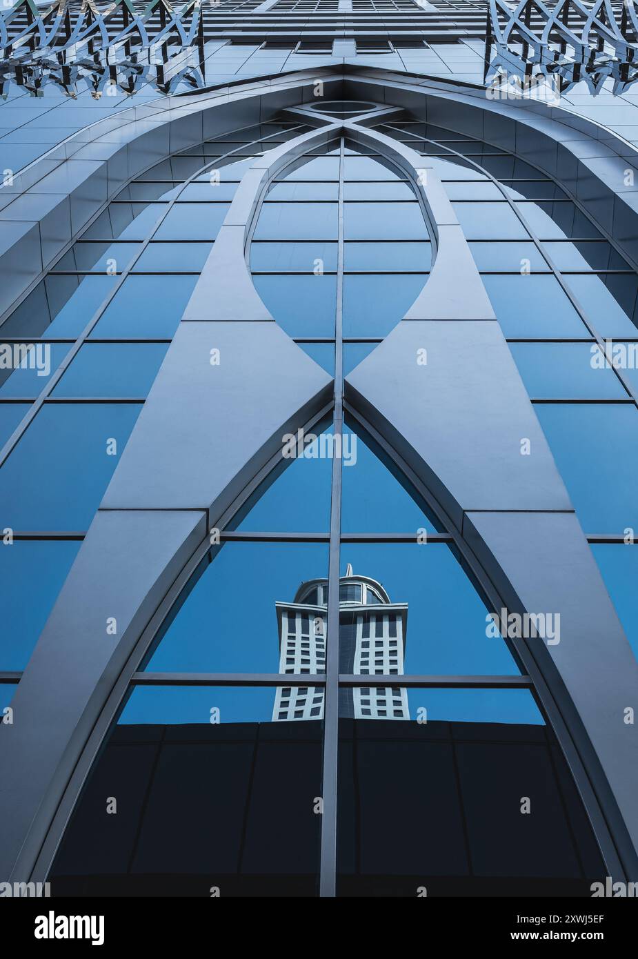 Modern building architecture abstract background in downtown Dubai UAE ...