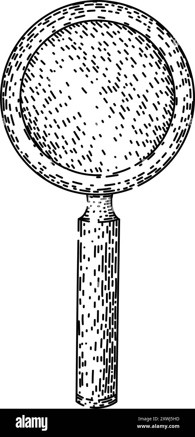 focus magnyfying glass sketch hand drawn vector Stock Vector Image ...