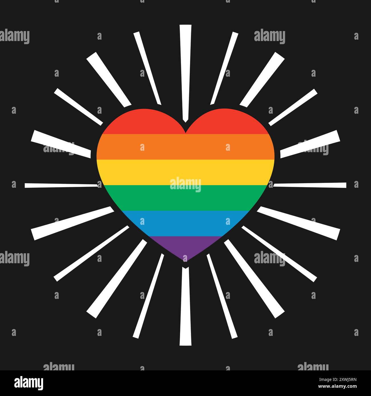 Shining heart pride month Stock Vector Image & Art - Alamy