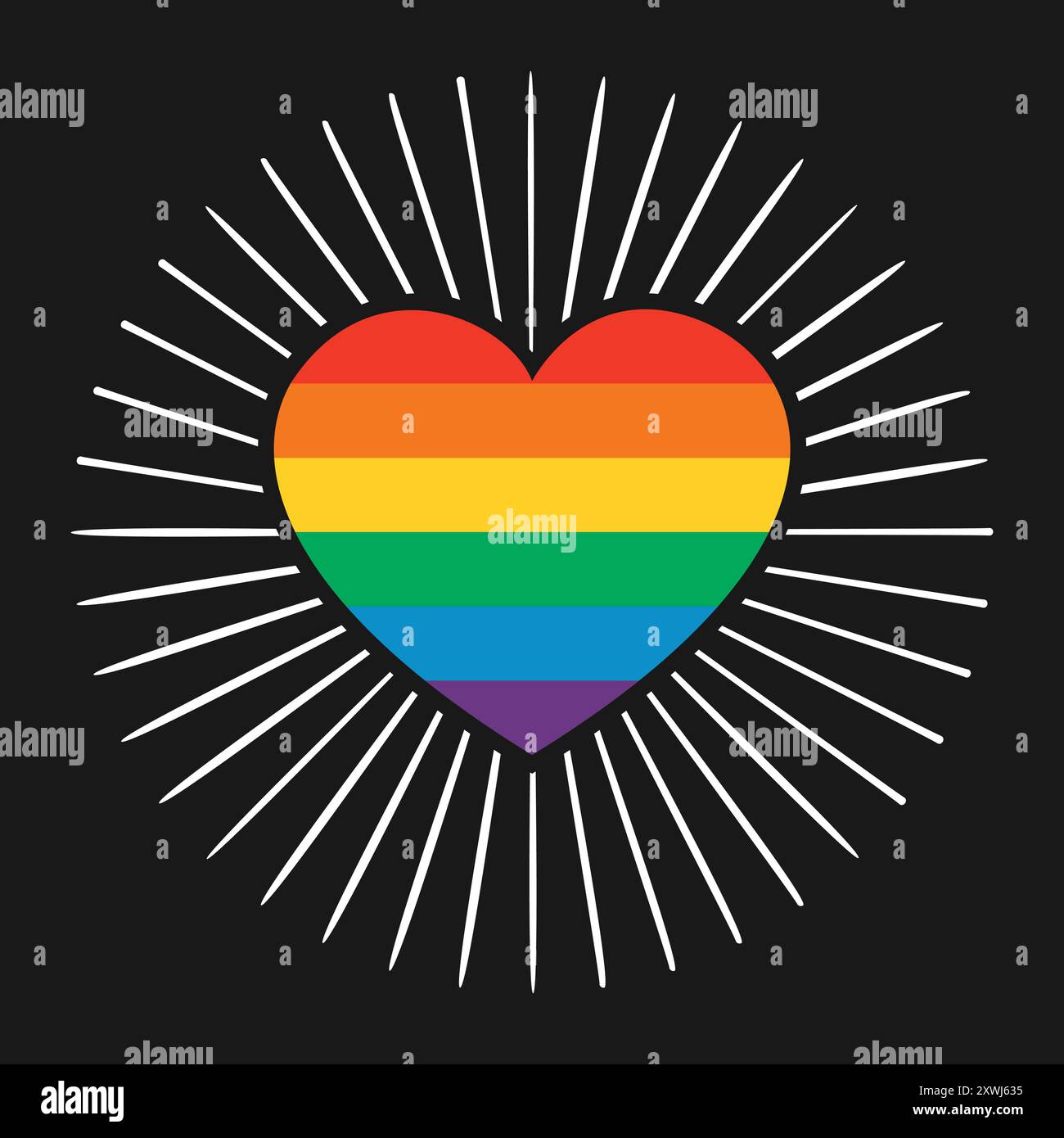 Shining heart pride month Stock Vector Image & Art - Alamy