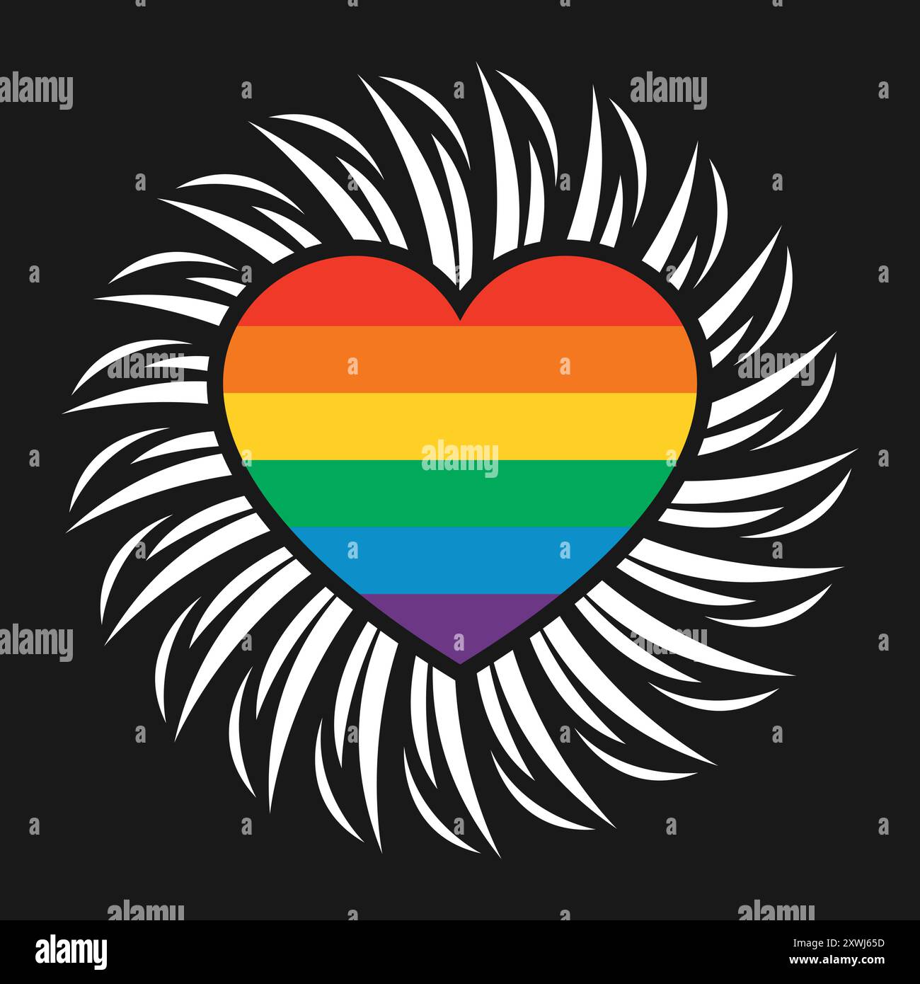 Shining heart pride month Stock Vector Image & Art - Alamy