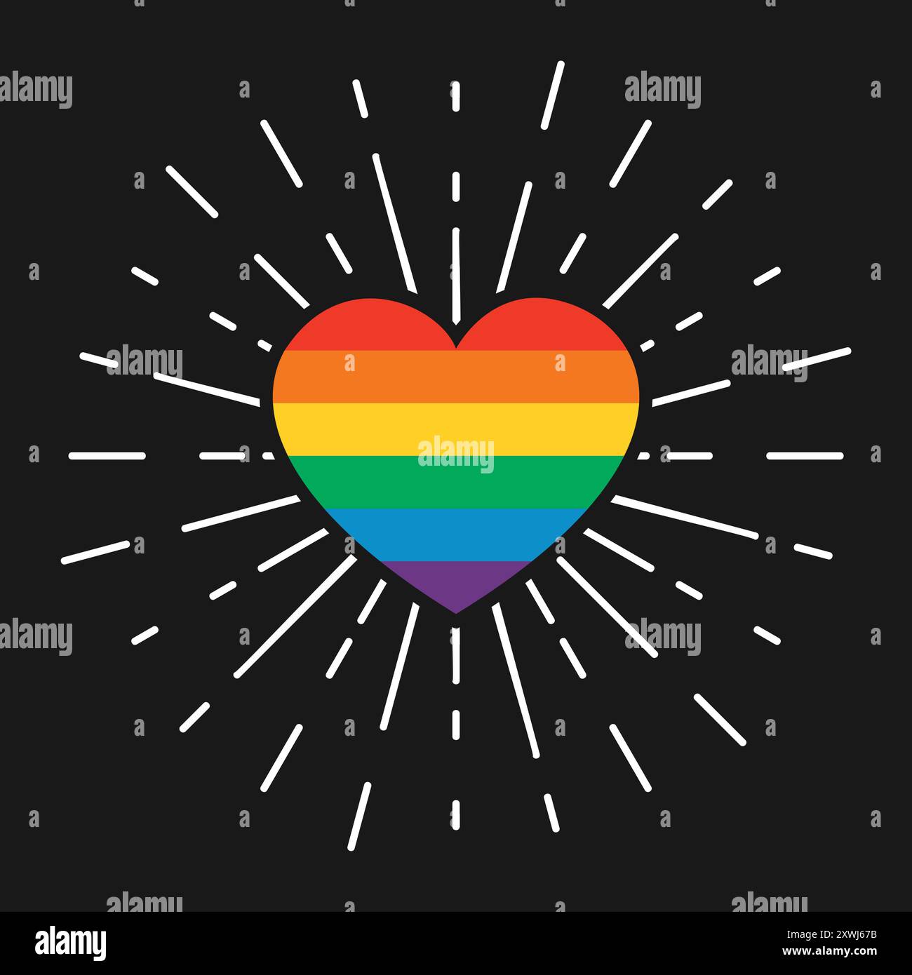 Shining heart pride month Stock Vector Image & Art - Alamy