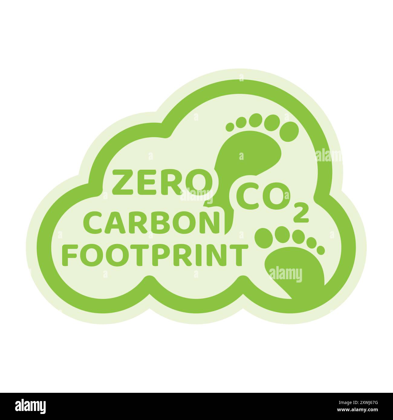 Zero carbon footprint label. No co2 emissions vector sticker Stock ...