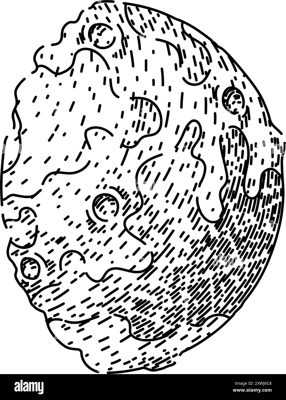 craters moon sketch hand drawn vector Stock Vector Image & Art - Alamy