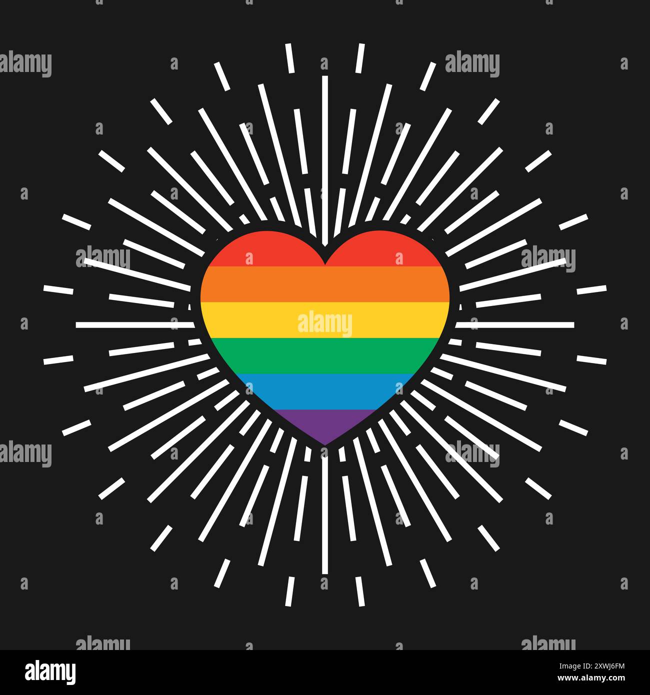 Shining heart pride month Stock Vector Image & Art - Alamy